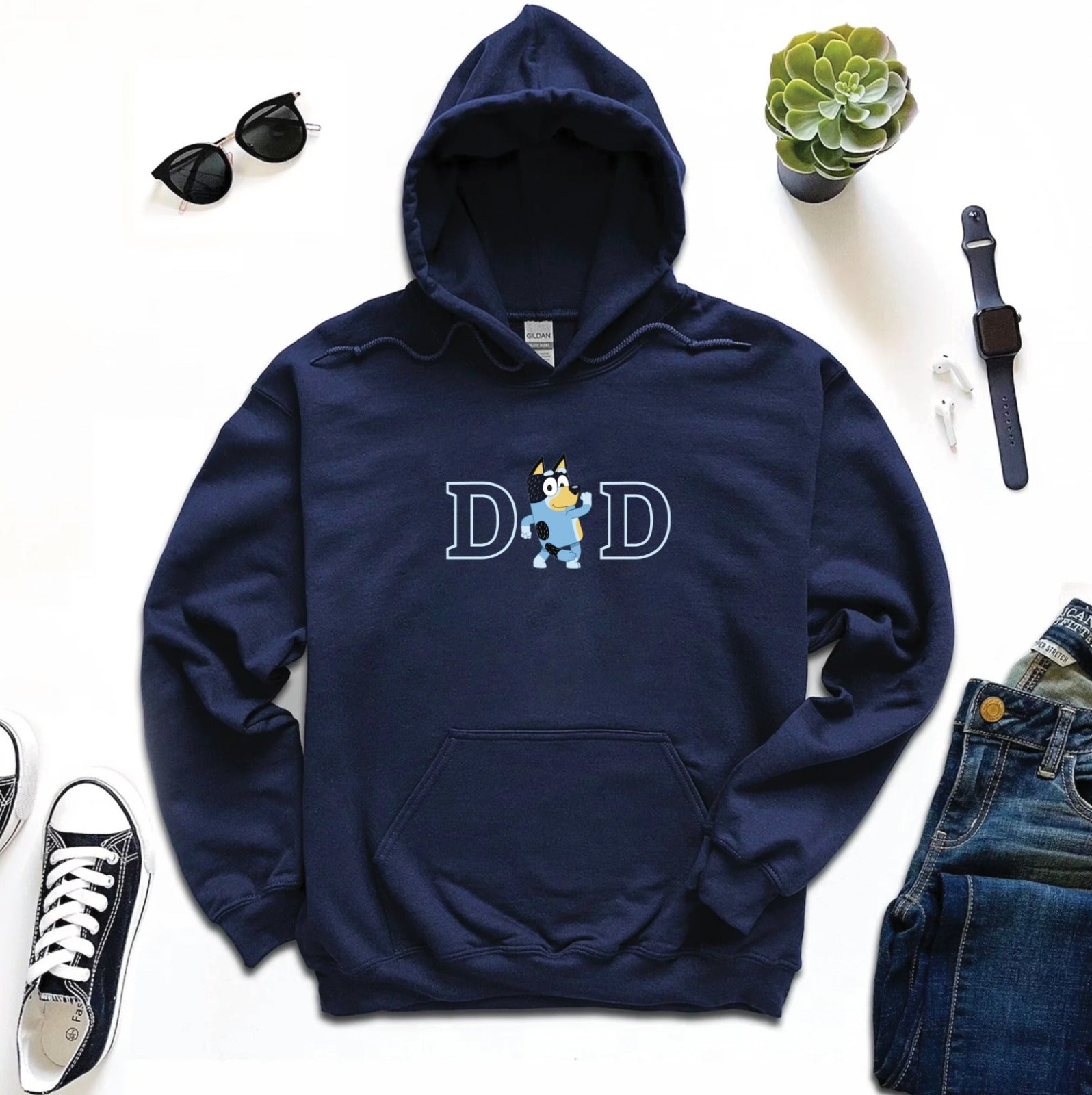 Bluey The Dog Dad Hoodie – Purpink Gifts Ltd