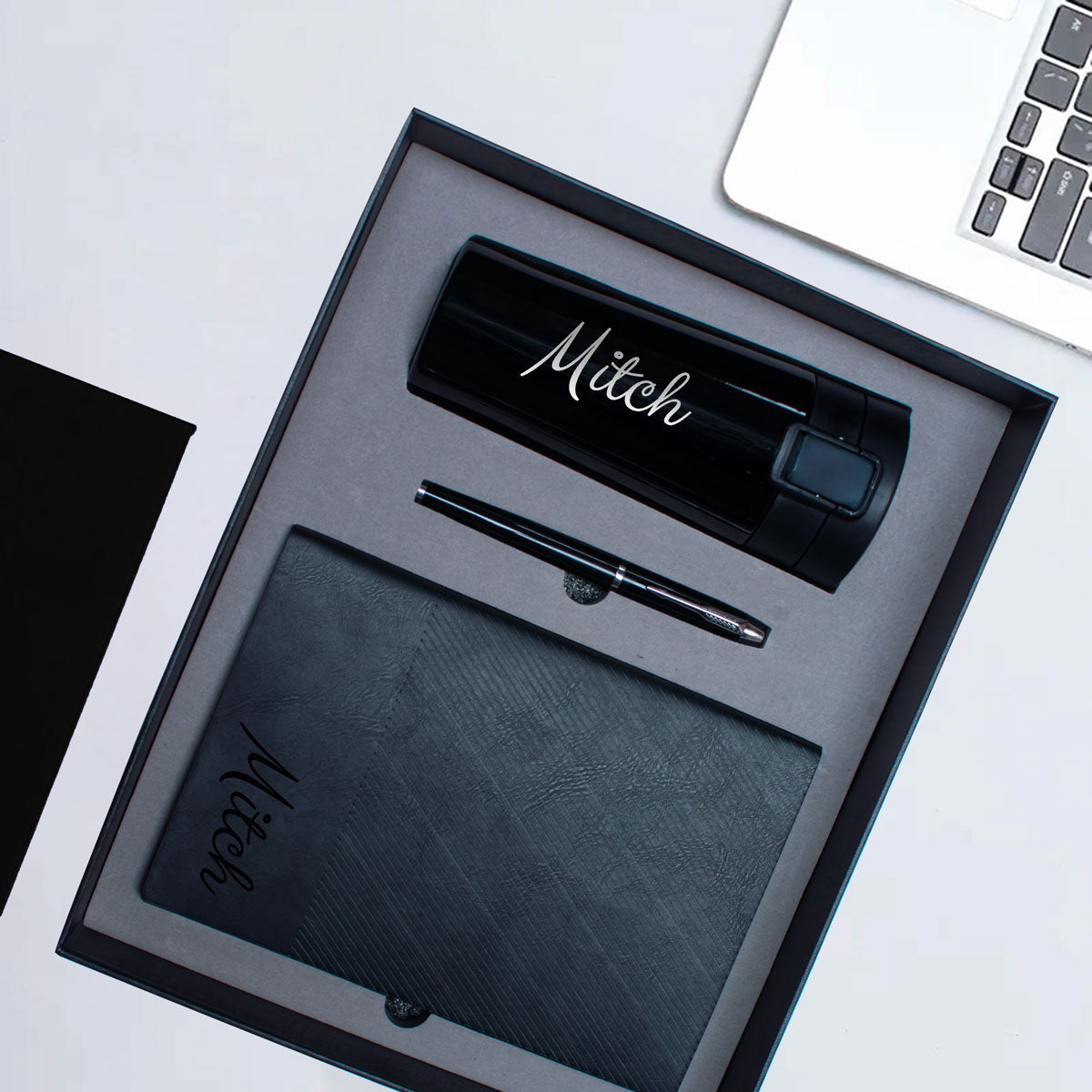 Personalised Executive Business Gift Set – Tumbler, Notebook & Pen ...