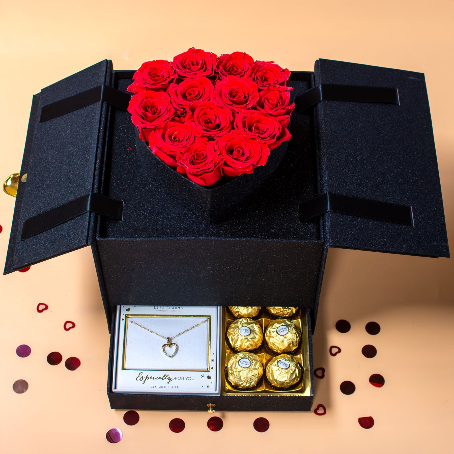 Amore d’Oro ForeverRoses™ | Luxury Preserved Roses with Gold Heart ...
