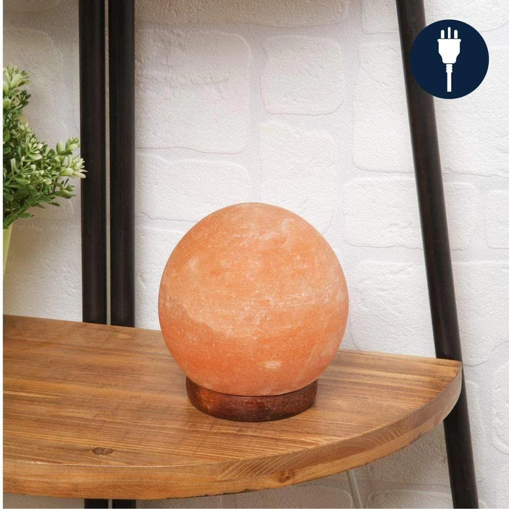 Himalayan Rock Salt Sphere Table Lamp – Purpink Gifts Ltd