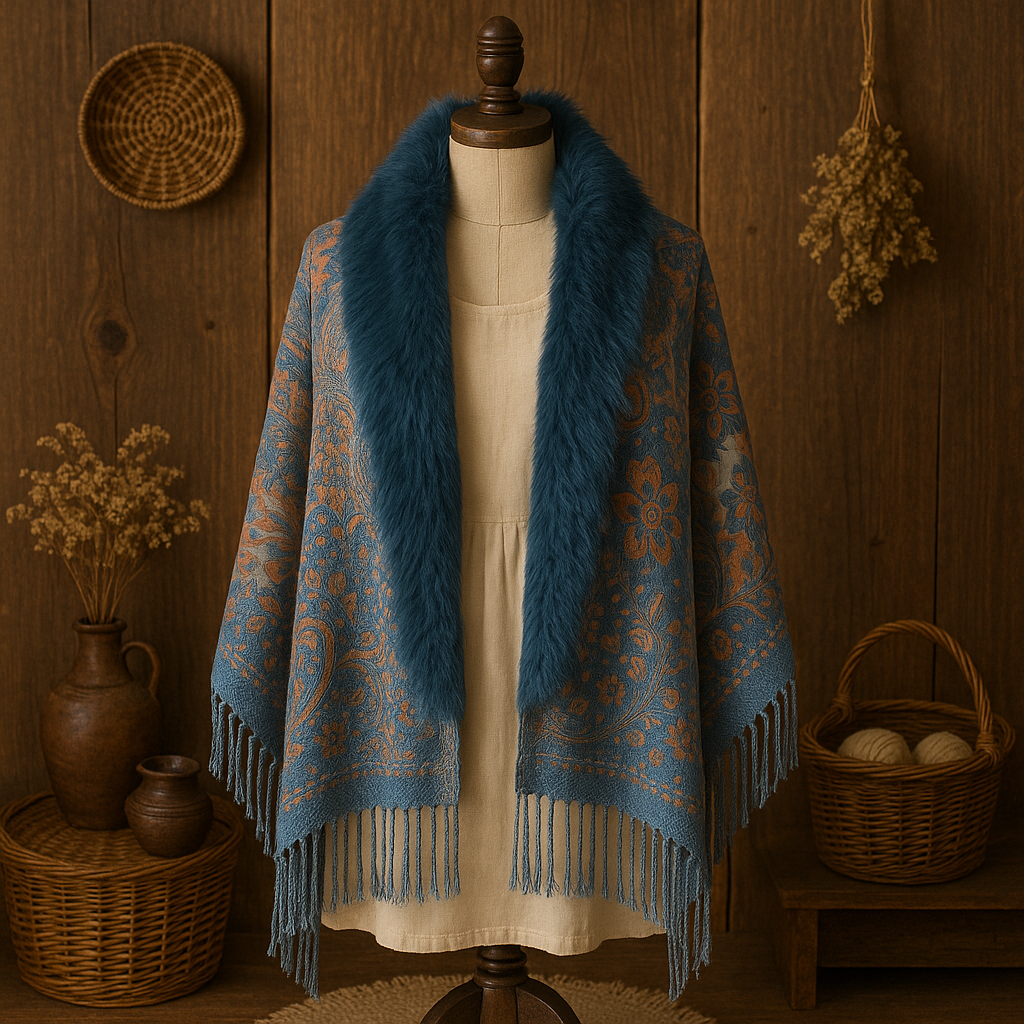 Floral Fur Collar Wrap – Purpink Gifts Ltd