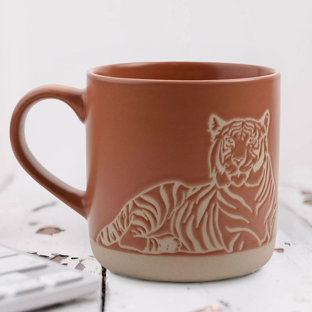 Naturecraft Tiger Ceramic Wax Resistant Mug – Terracotta – Purpink ...