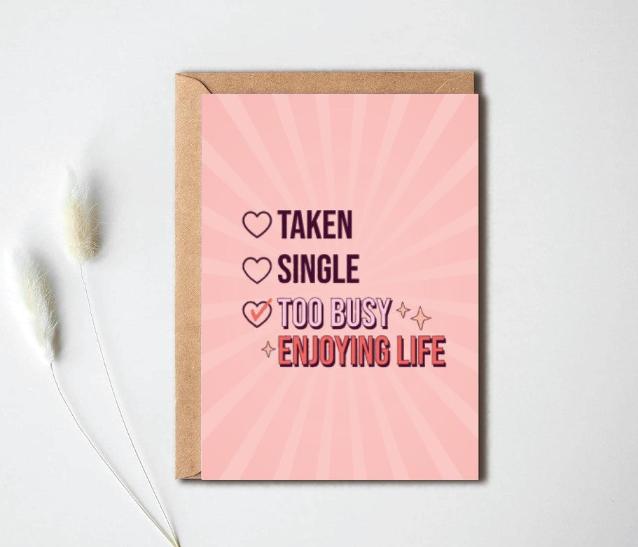 Too Busy Enjoying Life Card – Purpink Gifts Ltd
