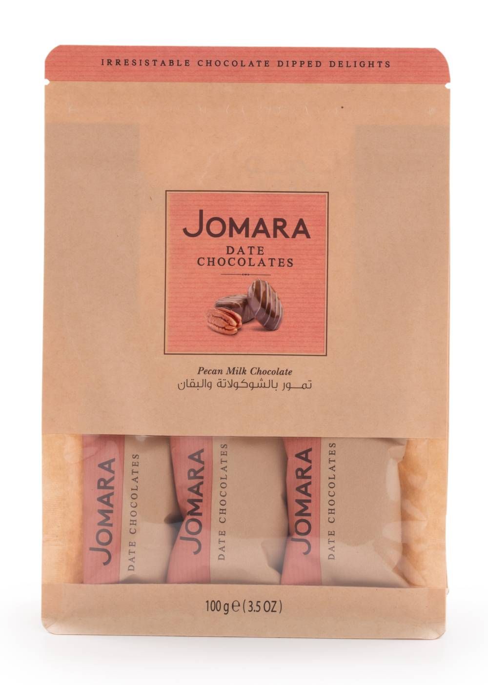 Jomara Date Pecan Milk Chocolates – 100g – Purpink Gifts Ltd