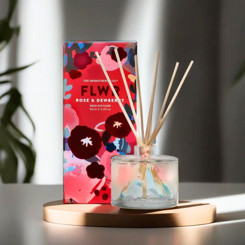FLWR Reed Diffuser - Rose & Dewberry, 90ml – Purpink Gifts Ltd