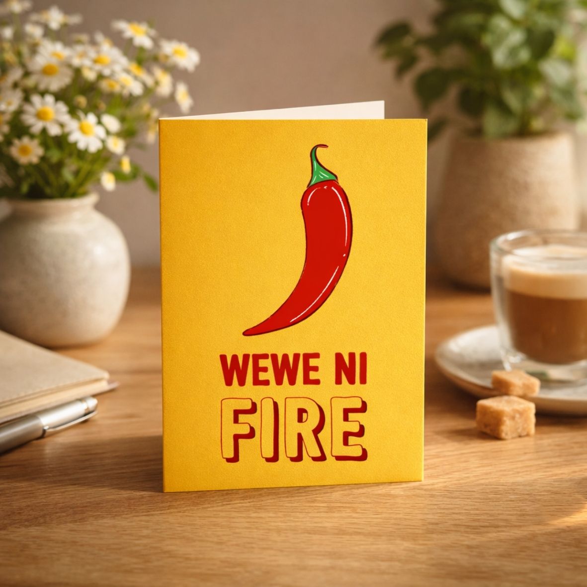 Wewe Ni Fire A6 card – Purpink Gifts Ltd