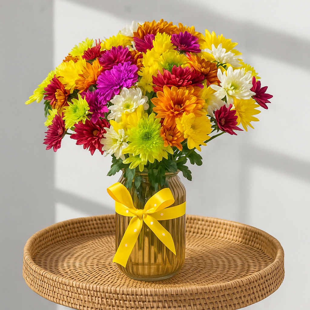 Mum Hit Wonder Bouquet – Bright Multicolored Chrysanthemums in Nairobi ...
