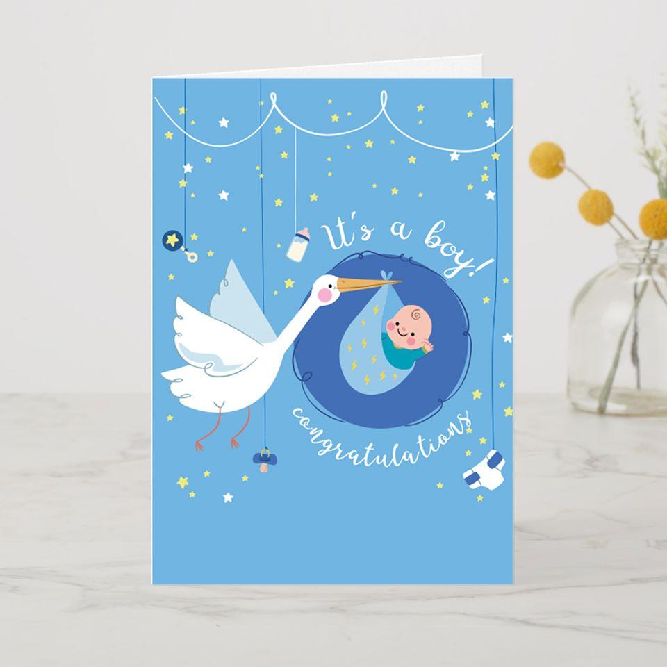 It's a Boy A6 Card – Purpink Gifts Ltd